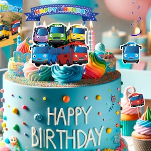 Tayo the Little Bus Sticker Collection Set of 25 Assorted Decals for ...