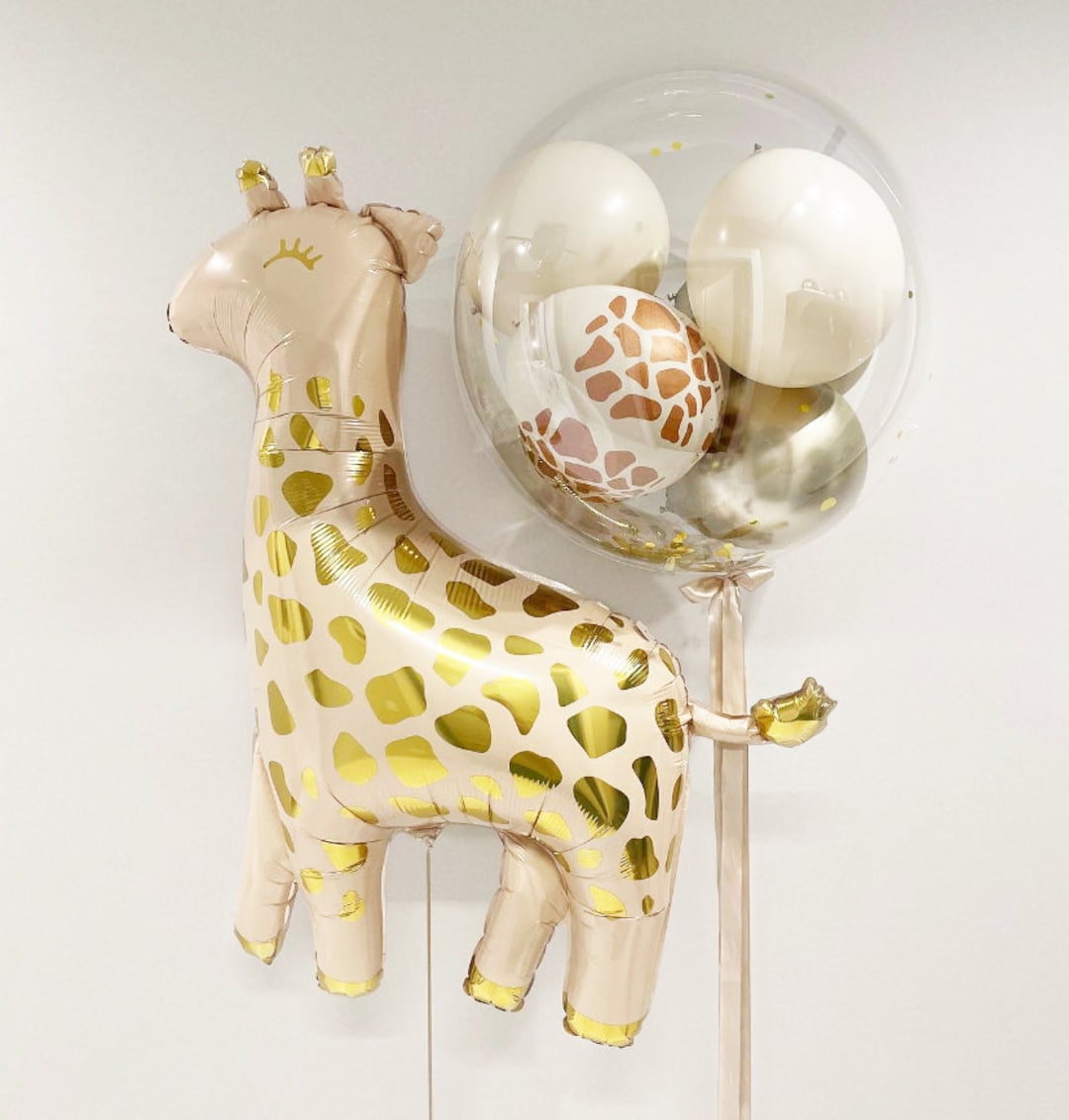 Giraffe and Transparent Bubble Balloon Set - Perfect for Baby Showers ...