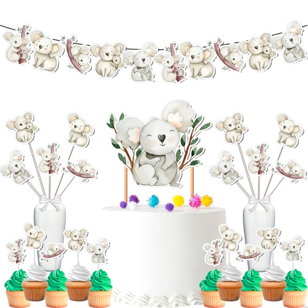Koala Party Decor Set - Adorable Australian Theme for Birthdays & Baby ...