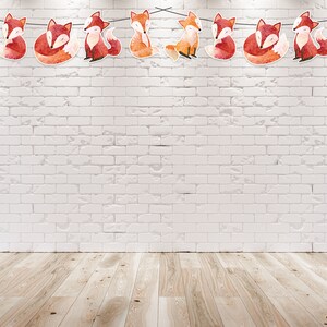 Boho Fox Birthday Decorations Banner Boho Woodland Foxes Party Supplies ...