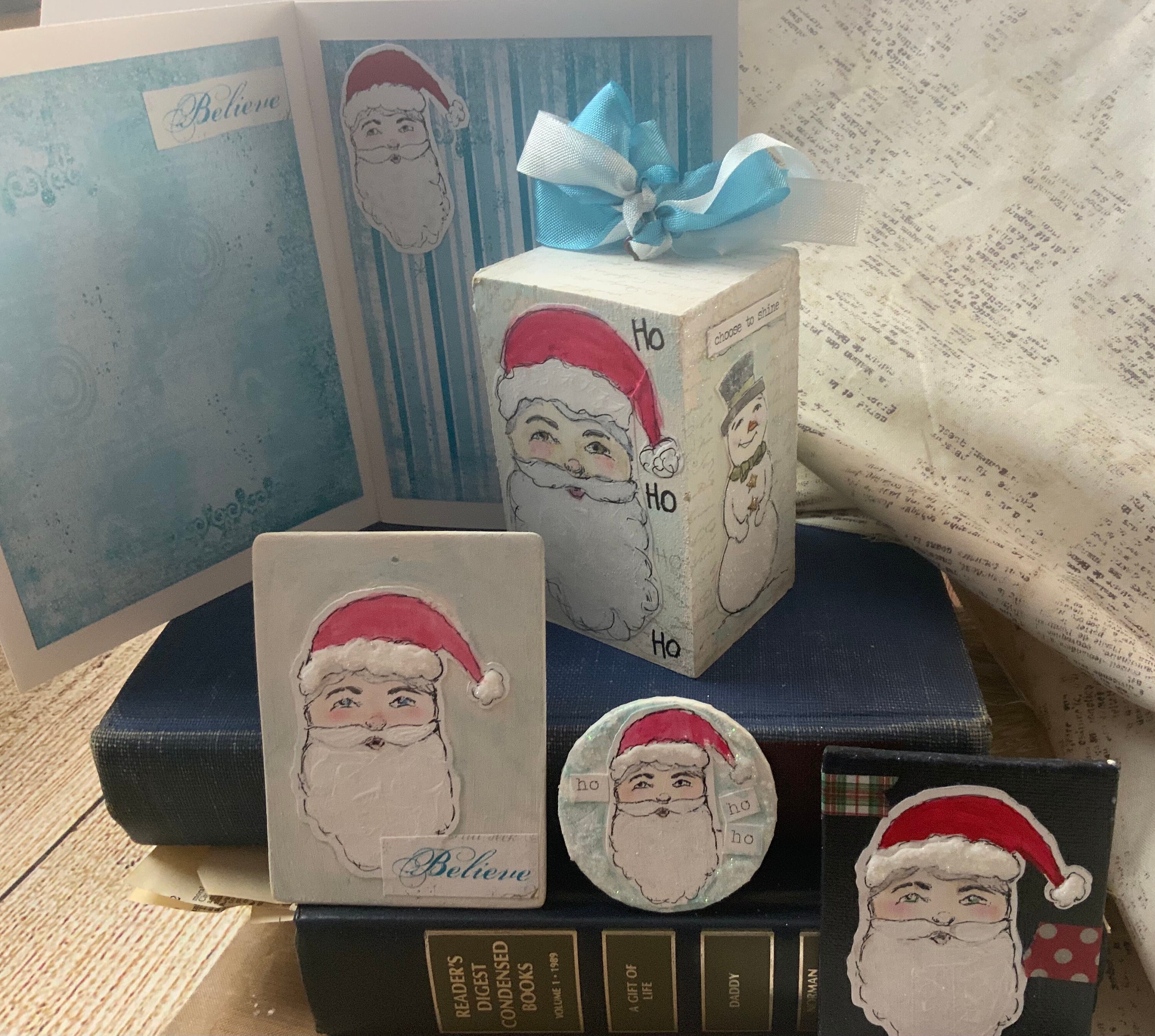 Santa Face Print and Cut Jpeg, PNG, SVG, Silhouette Studio - Etsy