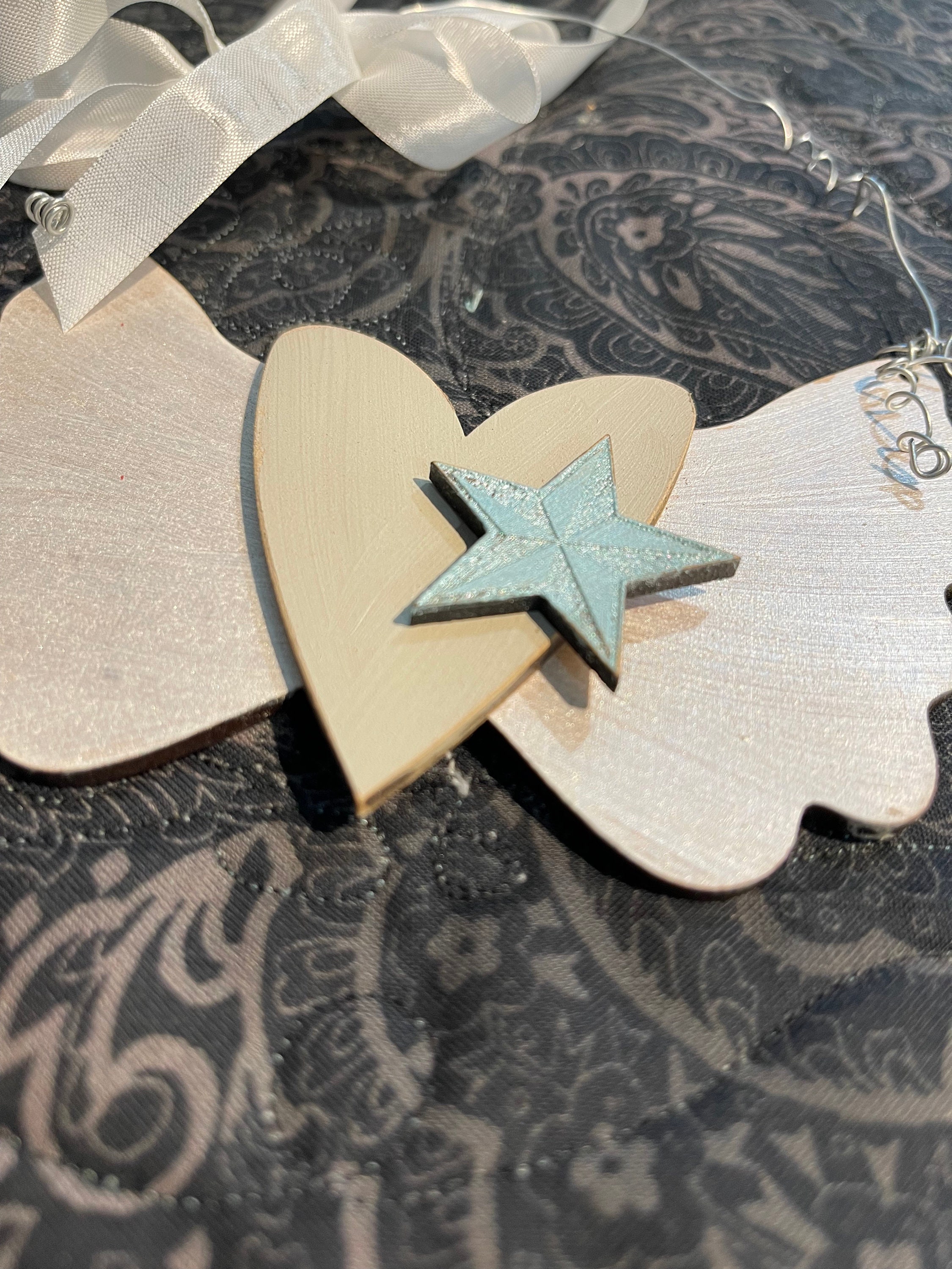 Wings, Heart and Star Hanging Svg Glowforge Ready for Cutting and ...