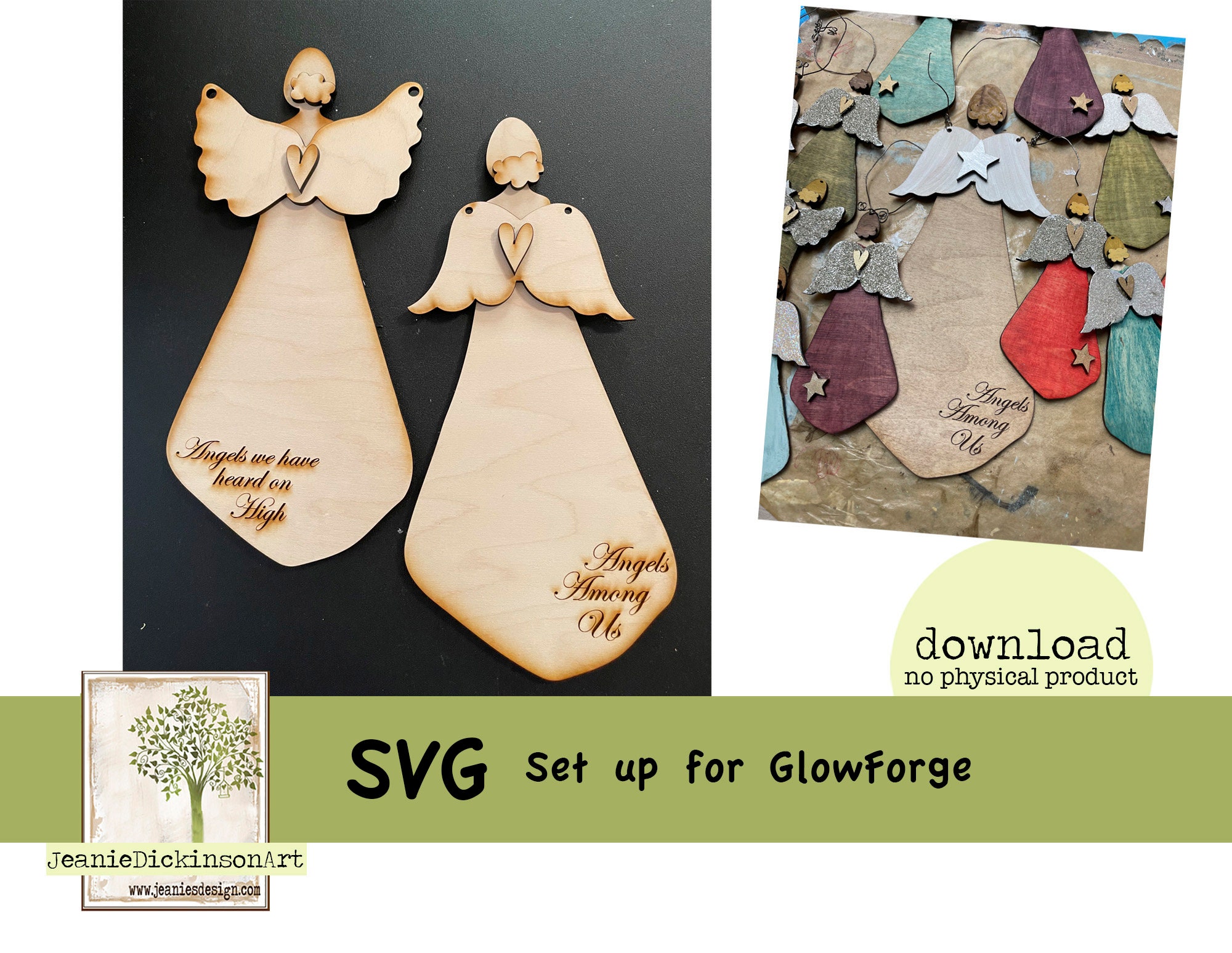 Angel-layered Svg Glowforge Ready for Cutting and Engraving - Etsy
