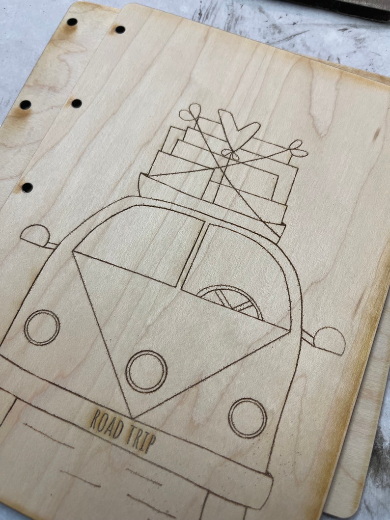 Retro Van Book Cover - Svg Glowforge Ready for Cutting and Engraving - Etsy