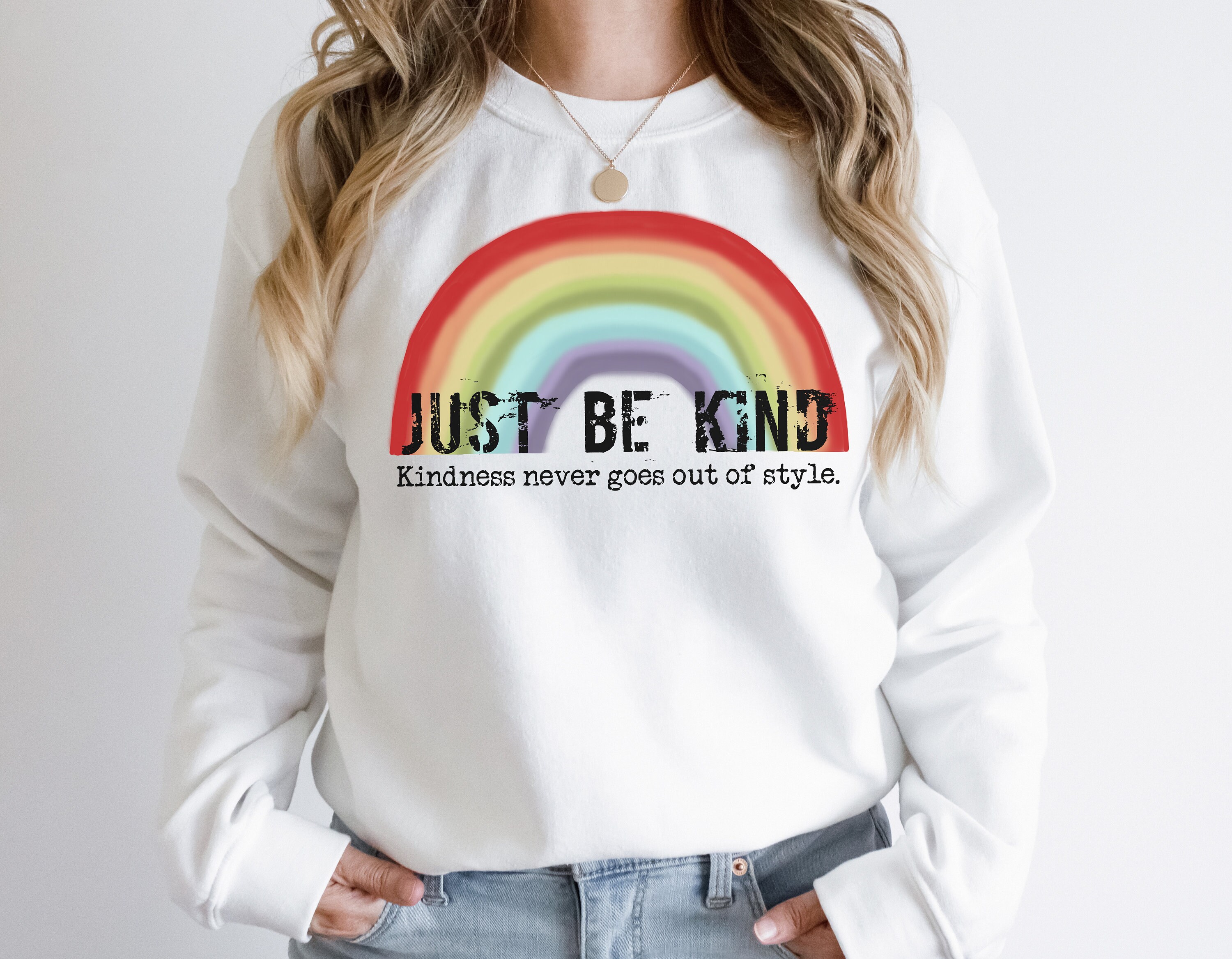 Just Be Kind Rainbow-printable or Sublimation Art Jpeg,pdf, and Png ...