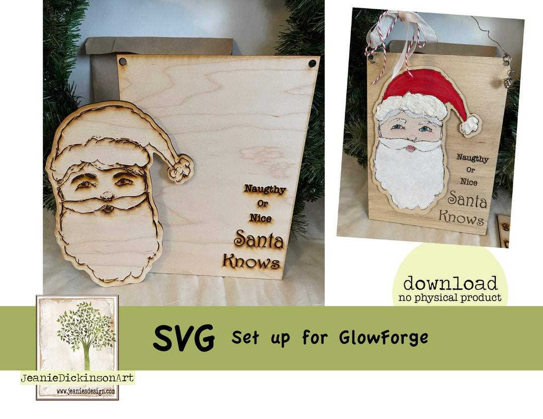 Santa Knows Sign Svg Glowforge Ready for Cutting and Engraving - Etsy