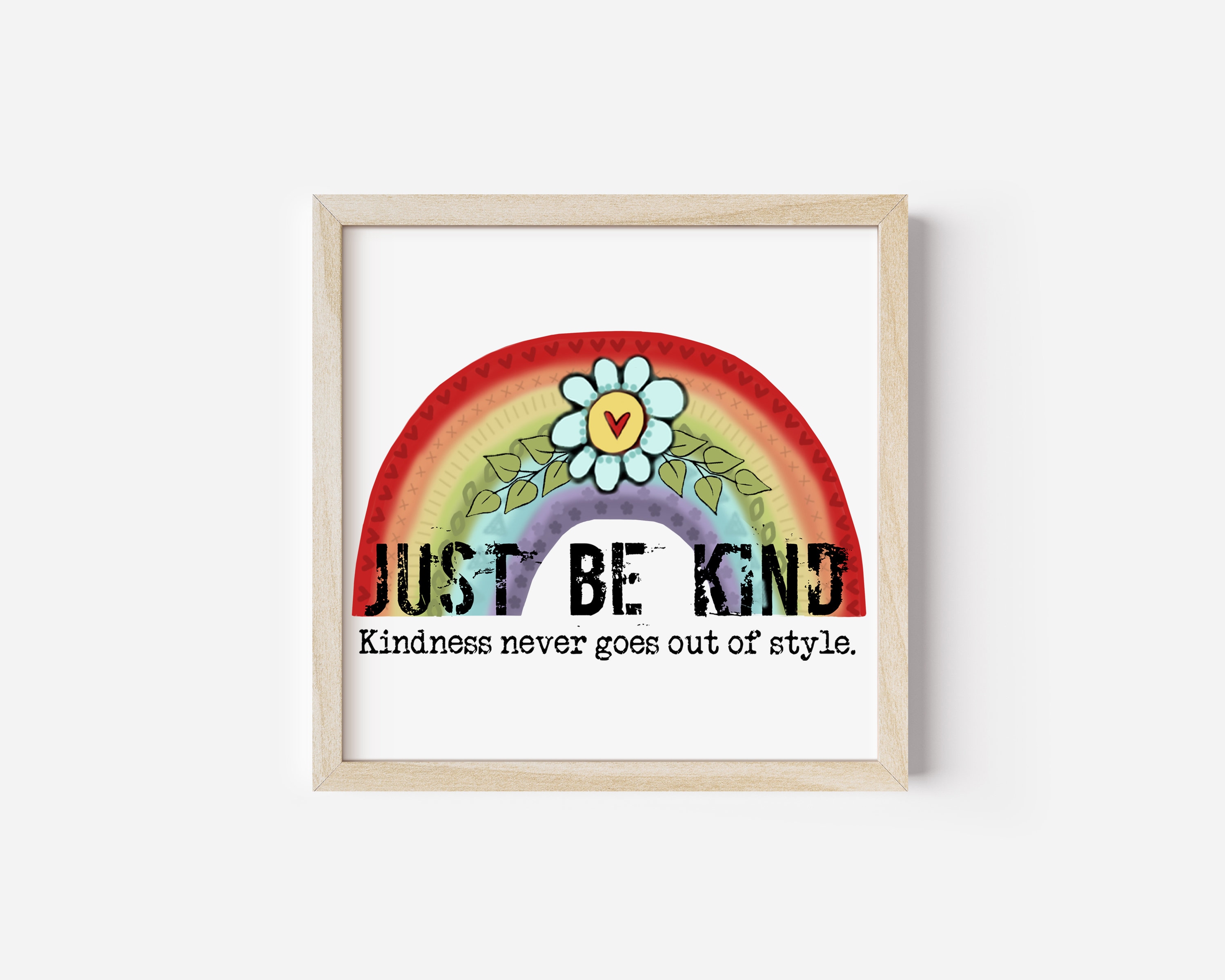 Just Be Kind Rainbow-printable or Sublimation Art Jpeg,pdf, and Png ...