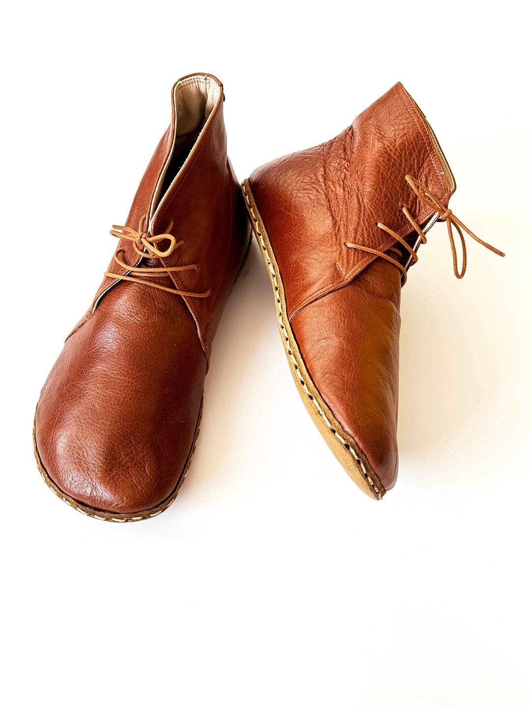 Grounding Mens Boot,leather Outsole Boot,leatherful Boot,wide Toe ...