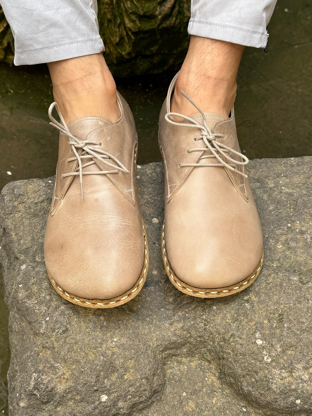 Mens Oxford Tan Color Shoes,grounded Shoes, Leatherful Shoe, Leather ...