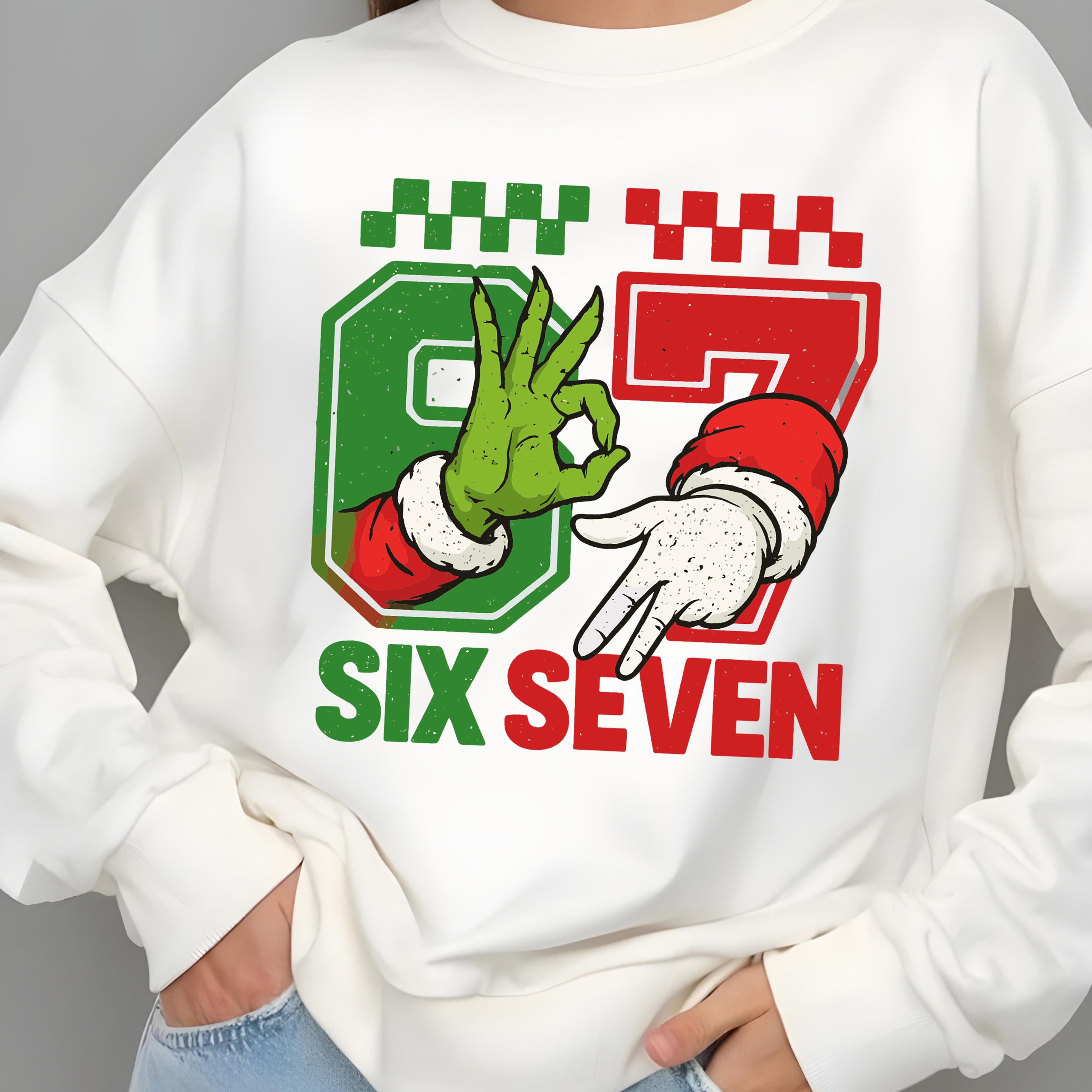 67 PNG, Santa Hand 67 PNG, Funny Christmas Six Seven Clipart, Festive ...