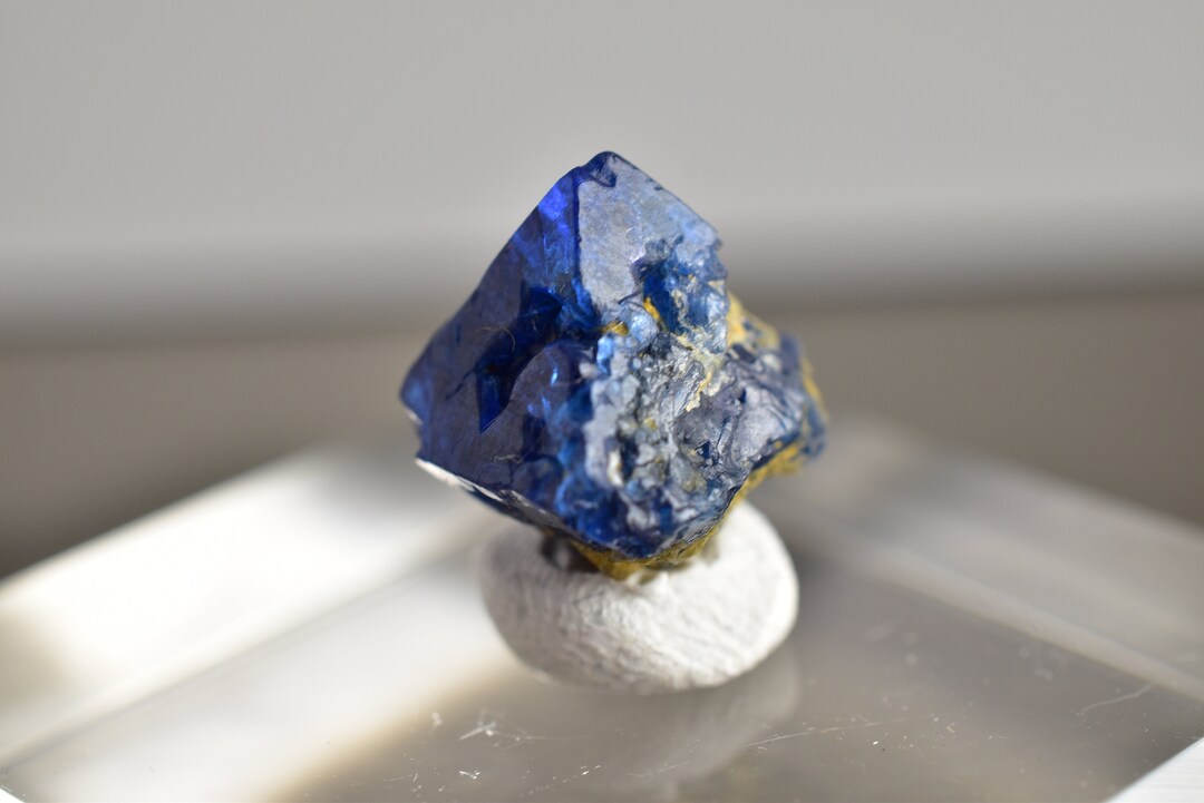 7.8ct Vietnam Octahedral Spinel Cobalt Rough Specimen Crystal,raw Rough ...