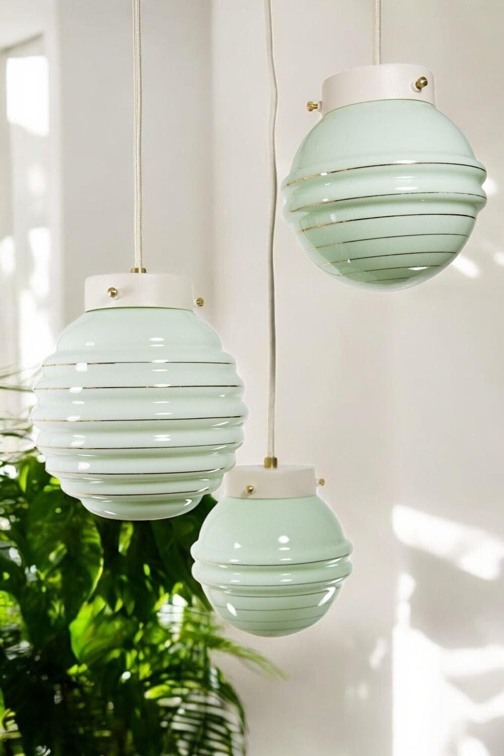 LINDA * Yugochic Pendant Chandelier * MCM Hanging Light * Mini Vintage ...