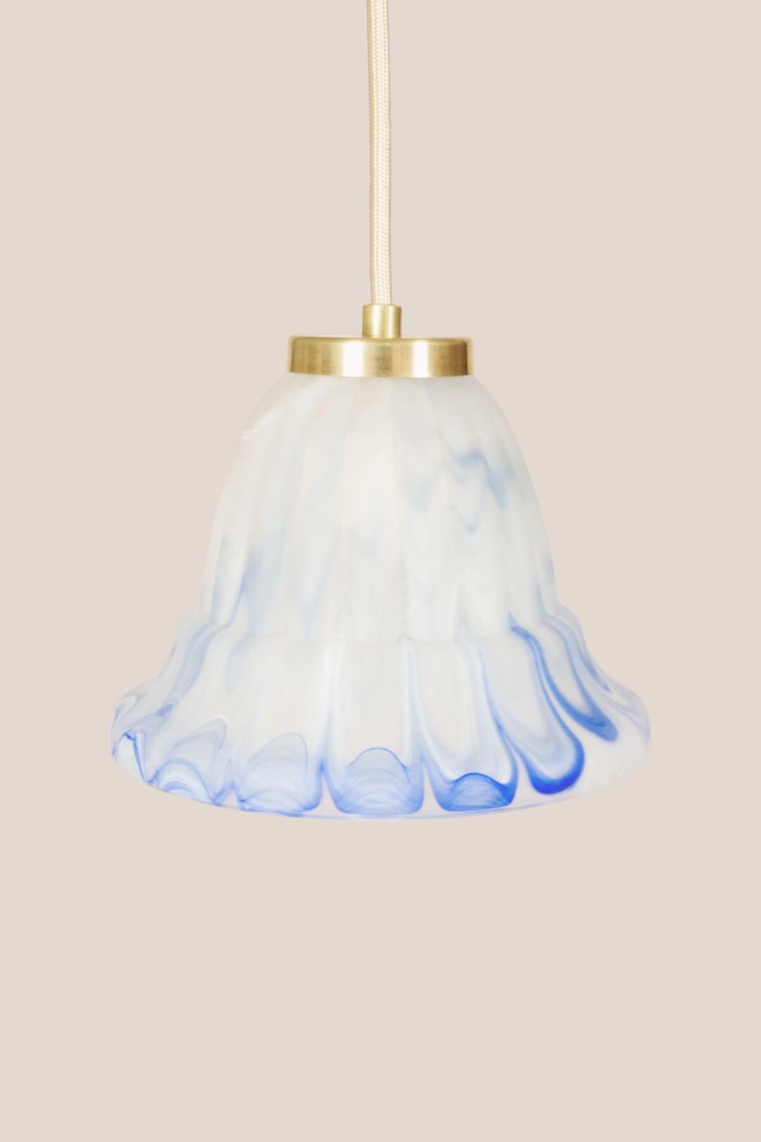 IRMA Vintage Pendant Light * MCM Hanging Light * Handcrafted Glass Lamp ...