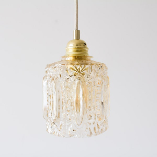 Vintage Amber Pendant Light - Etsy