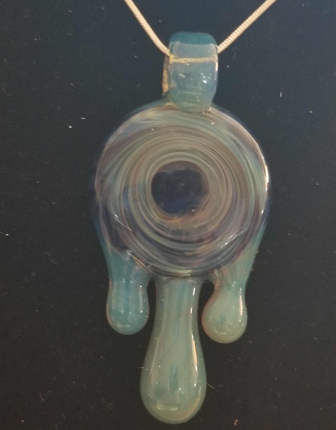 Geometric Drippy Glass Pendant - Etsy