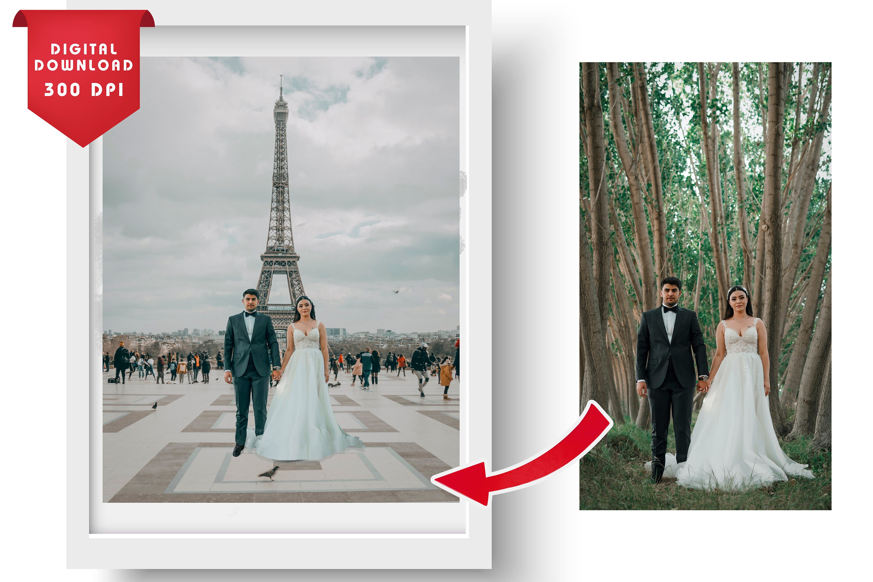 Photo Merge or Add People to Photo Couple Portrait Photo | Etsy