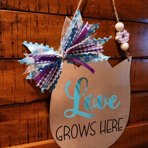 Spring Tulip Sign, Metal Tulip Sign, Spring Sign, Tulip Sign, Hanging ...