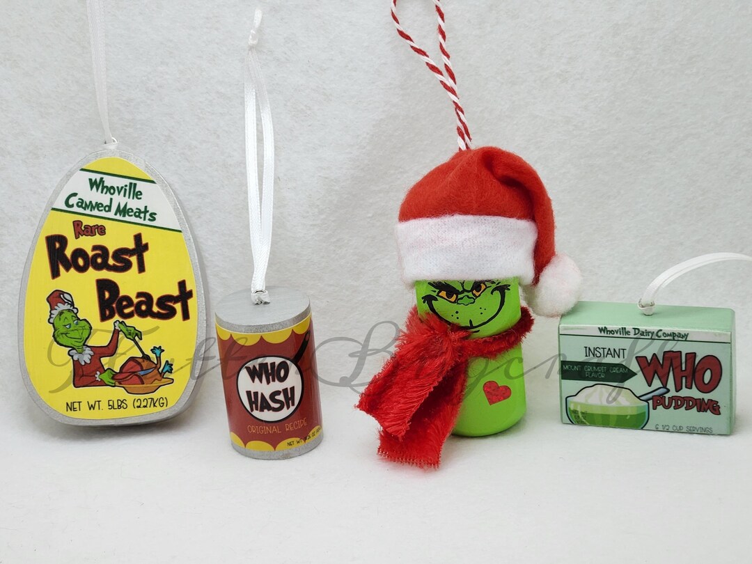 Grinch Food Ornaments, Whoville Food Ornaments, Grinch Ornaments ...