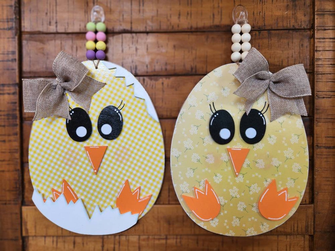 Chick Door Hanger, Easter Chick Decor, Chick Wall Hanger, Chick Decor ...