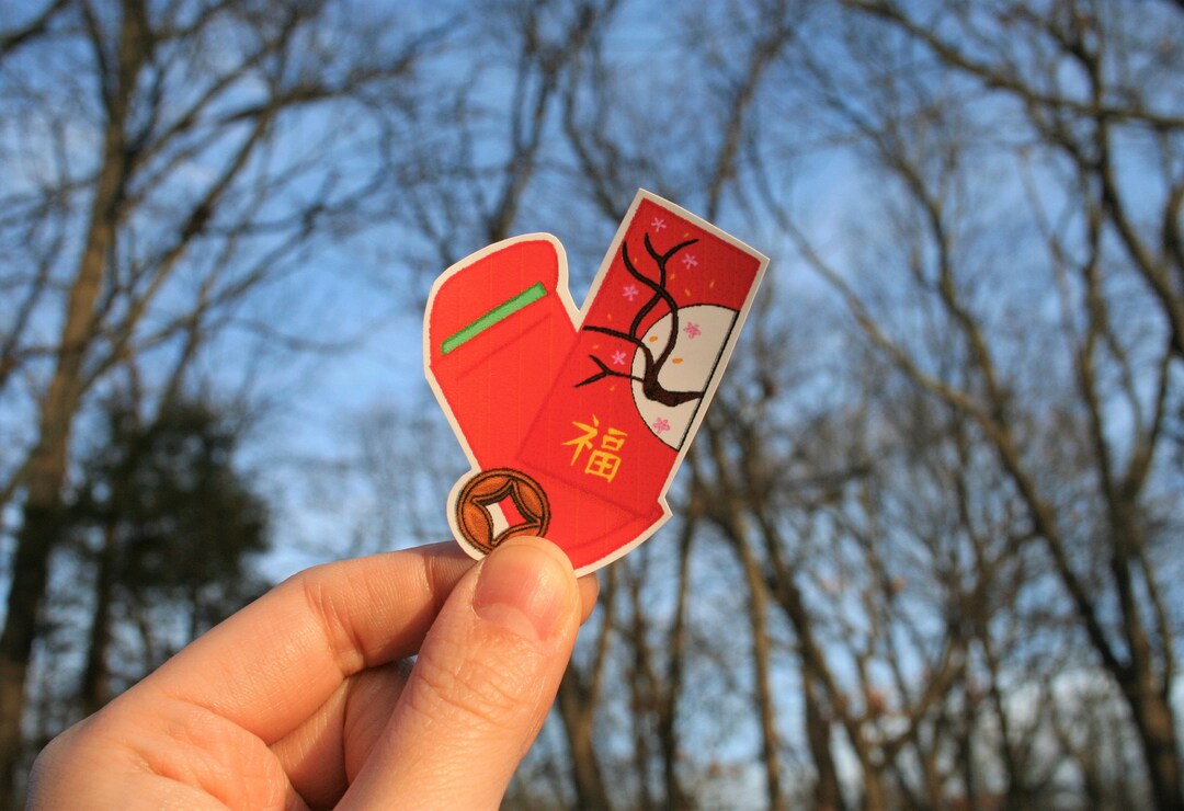 Lunar New Year Sticker Lucky Money Envelopes Lucky Coins Year of the ...
