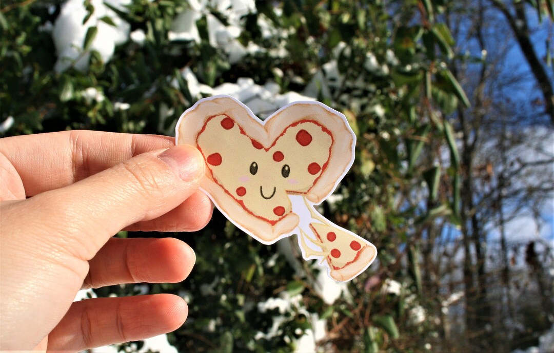 Pizza Heart Stickers You Have a Pizza My Heart Valentine's Day Stickers ...