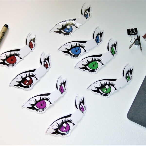 Anime Eyes Stickers - Etsy