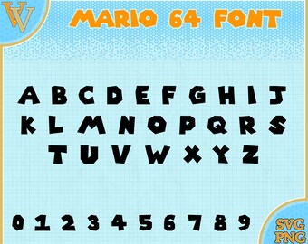 Super Mario Font Svg | Etsy
