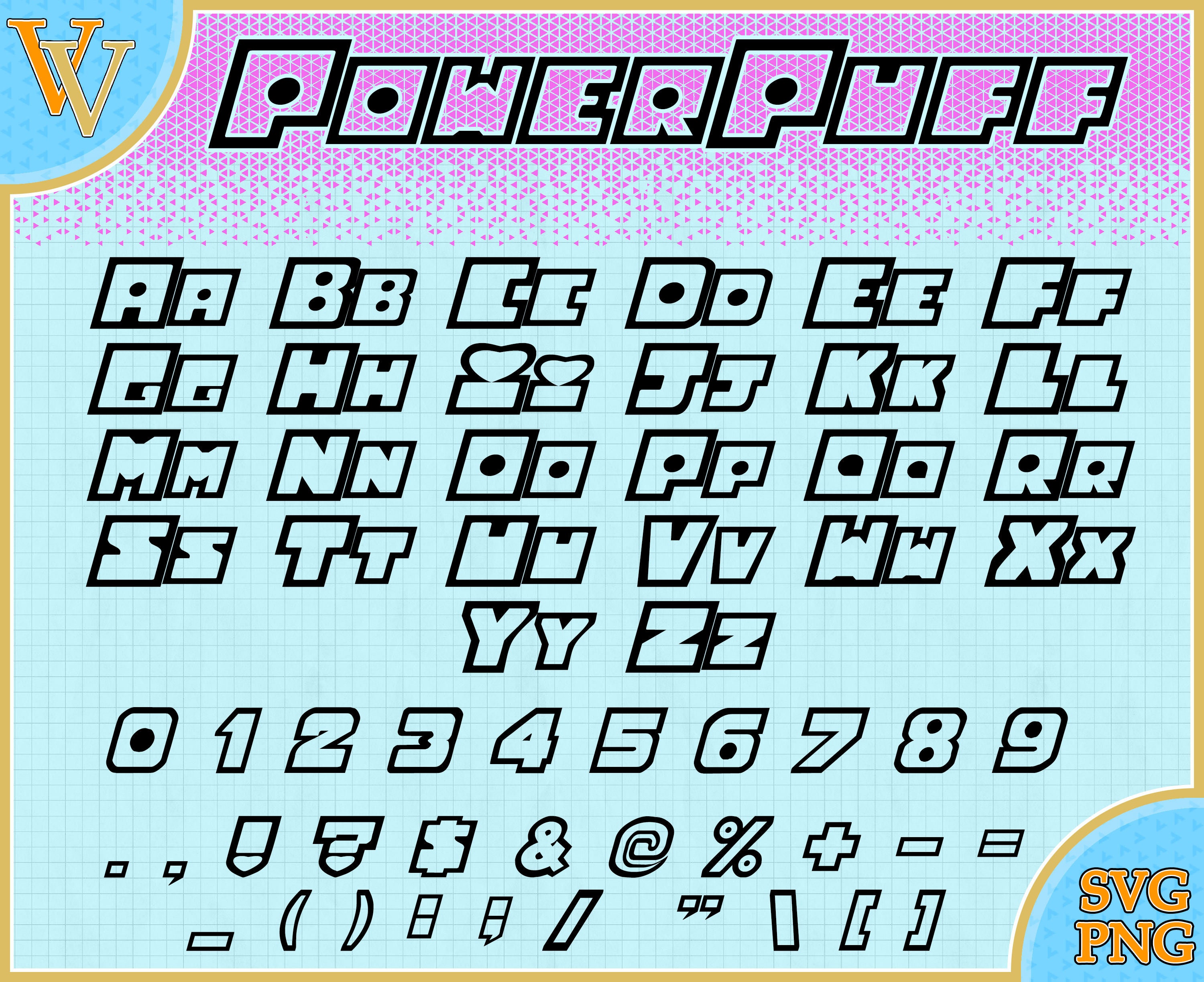 Powerpuff Girls Logo Font SVG and PNG Files - Etsy Australia