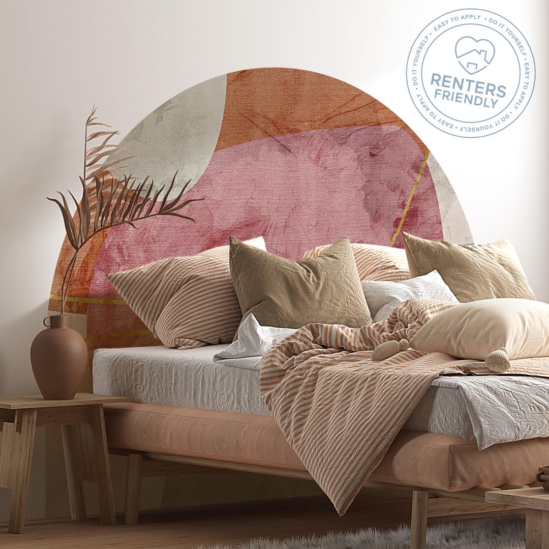 Headboard Bed Arch Sticker, Arched Headboard Decal, Arch Wall Decal ...