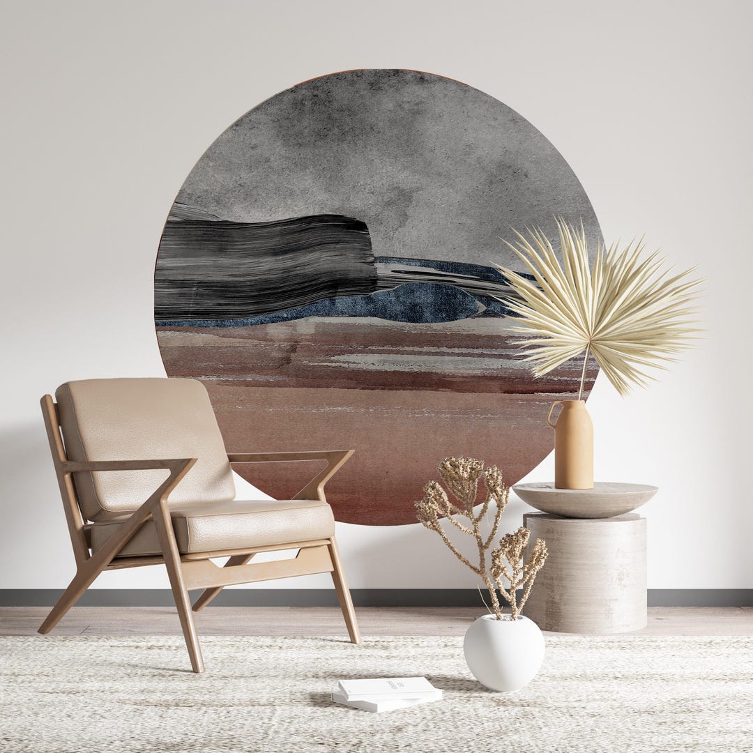 Circle Wall Decal, Wall Art, Removable Wall Decal, Round Wallpaper ...
