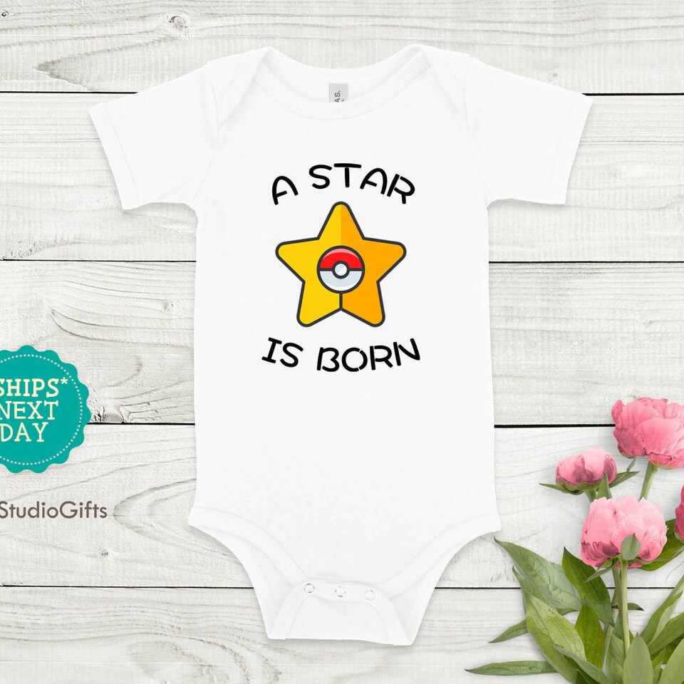 A Star Is Born Pokemon Inspired Baby onesie, Cute Star Pokeball sold by ...