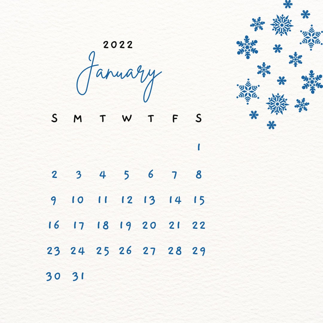 Printable January Calendar Month - Etsy