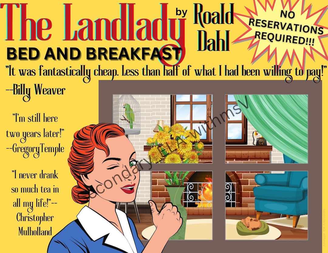 The Landlady Roald Dahl Poster - Etsy