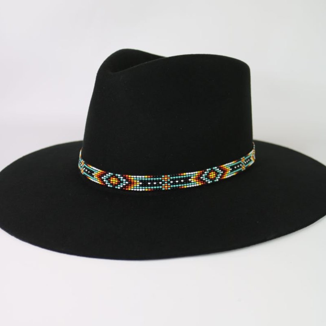 Western Beaded Hat Band Aztec - Etsy