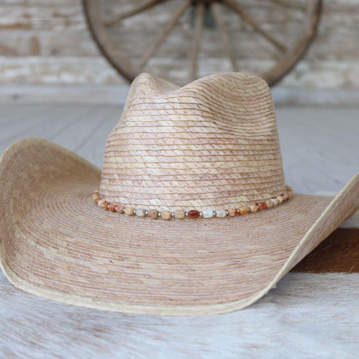 Chunky Brown Jasper Stone Hat Band - Levi - Etsy