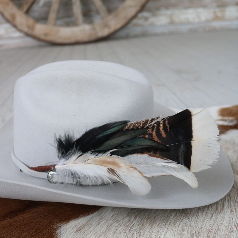 Hat With Feathers - Etsy
