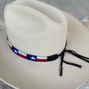 Texas Flag Beaded Hat Band - Etsy