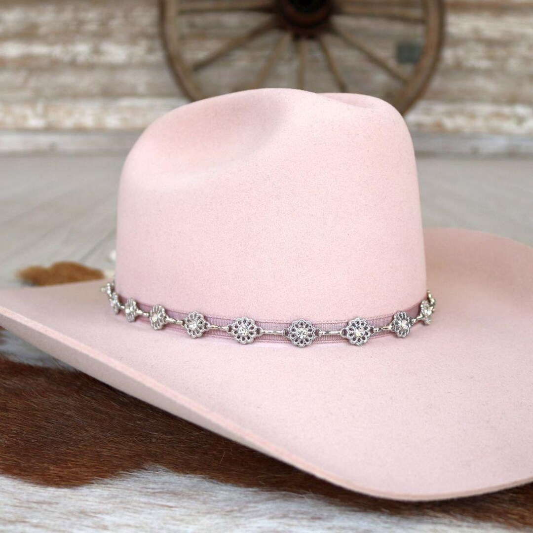 Silver Dainty Wildflower Chain Hat Band - Etsy