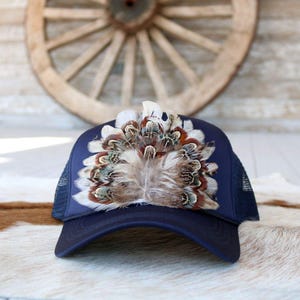 Feathered Trucker Caps - Etsy