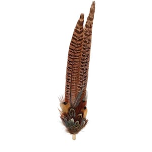 Western Feather Hat Pin Natural - Etsy