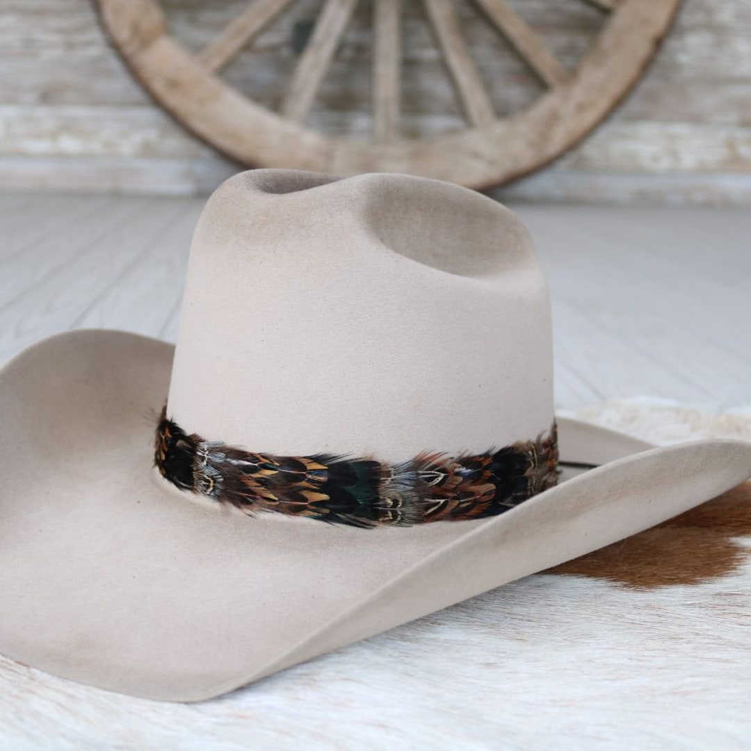 Feathers Western Hat Band, Wide Brimmed Rodeo Hat Band, Outdoor Beach ...