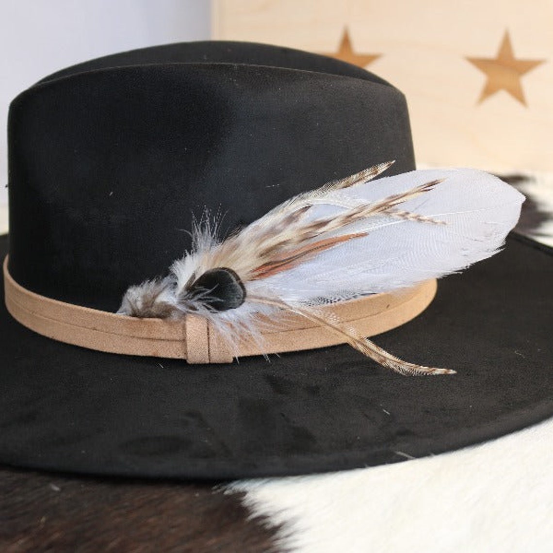 Feather Hat Accent Sweet Cream - Etsy