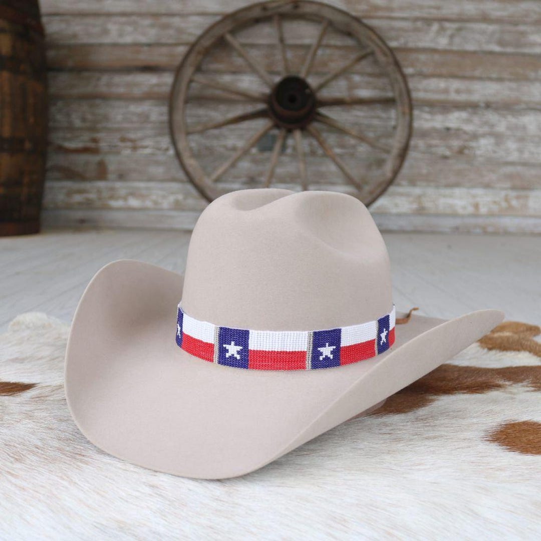 Texas Flag Beaded Hat Band - Etsy