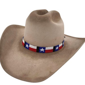 Texas Flag Beaded Hat Band - Etsy