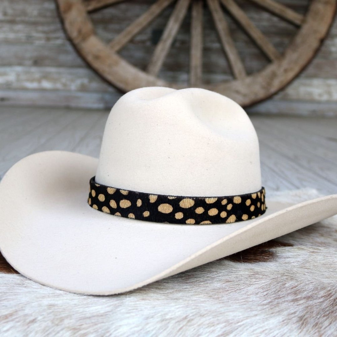Gold Spotted Leather Hat Band Dottie - Etsy