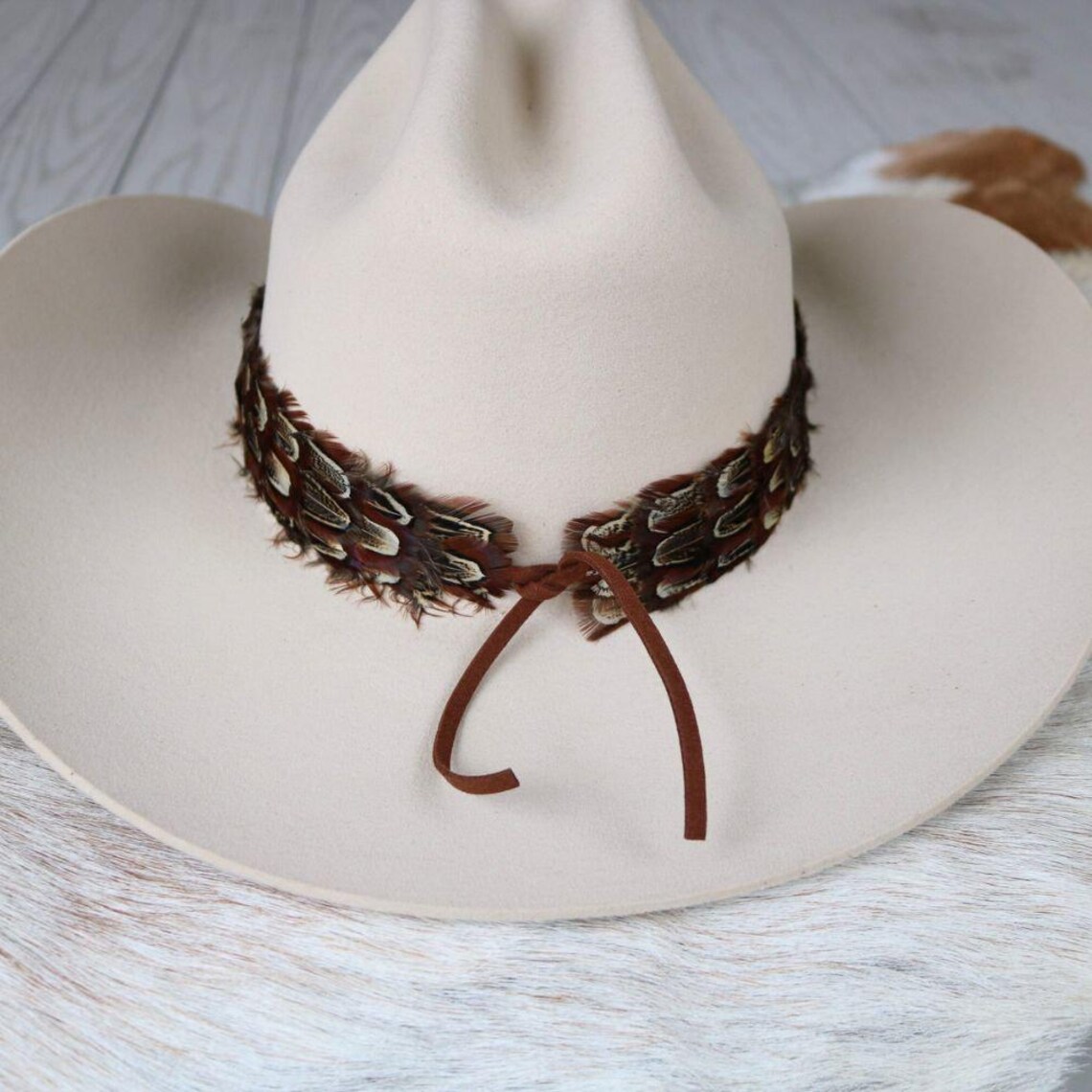 Western Feather Hat Band - Chute - Etsy