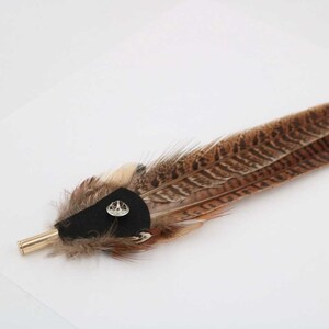 Western Feather Hat Pin Natural - Etsy