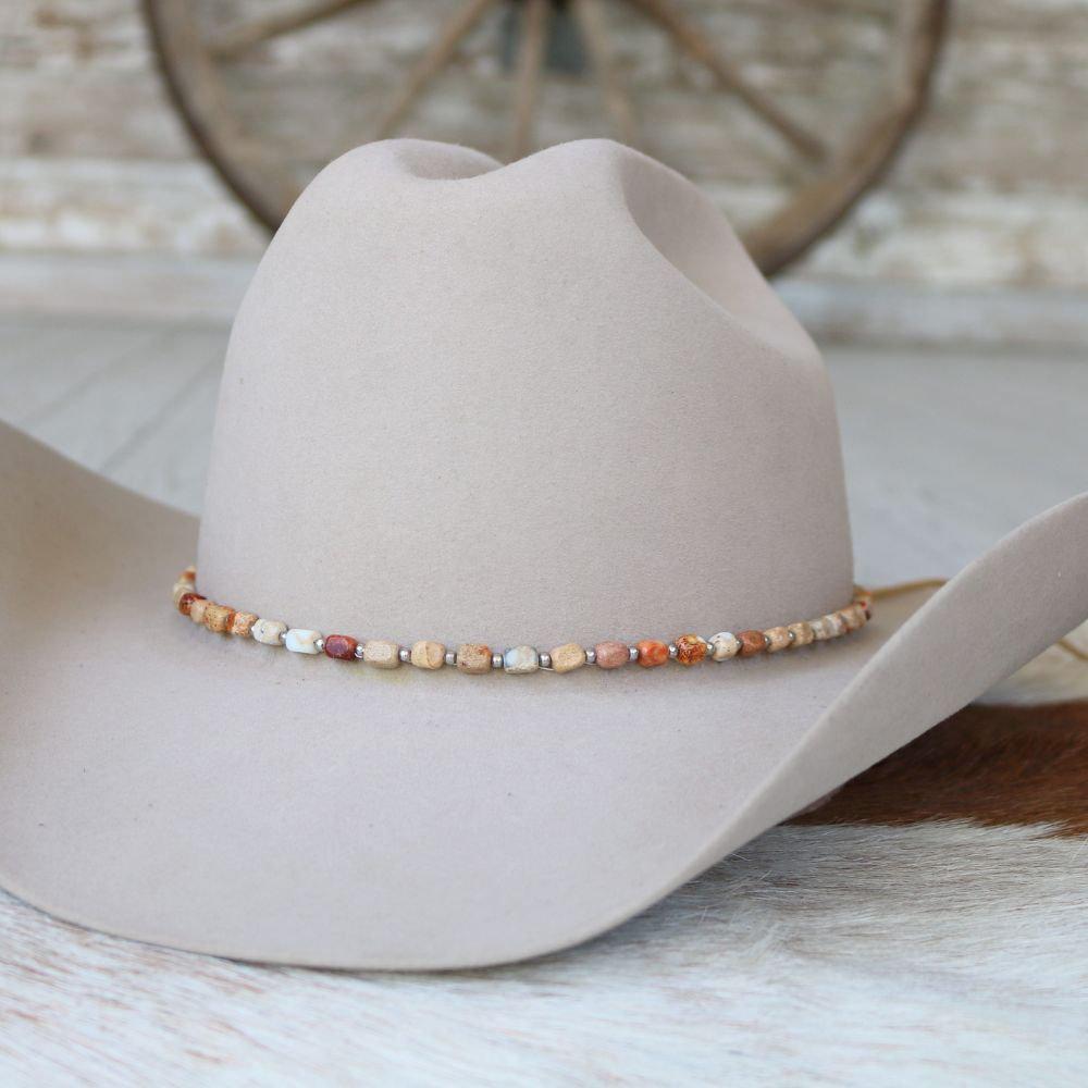 Chunky Brown Jasper Stone Hat Band - Levi - Etsy