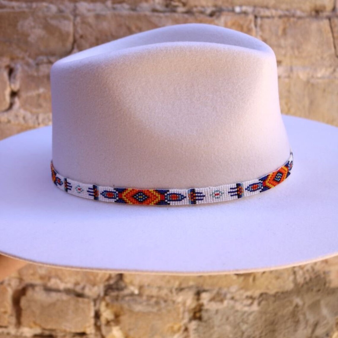 Western Aztec Beaded Hat Band - Etsy
