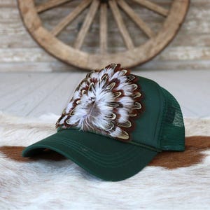 Feathered Trucker Caps - Etsy